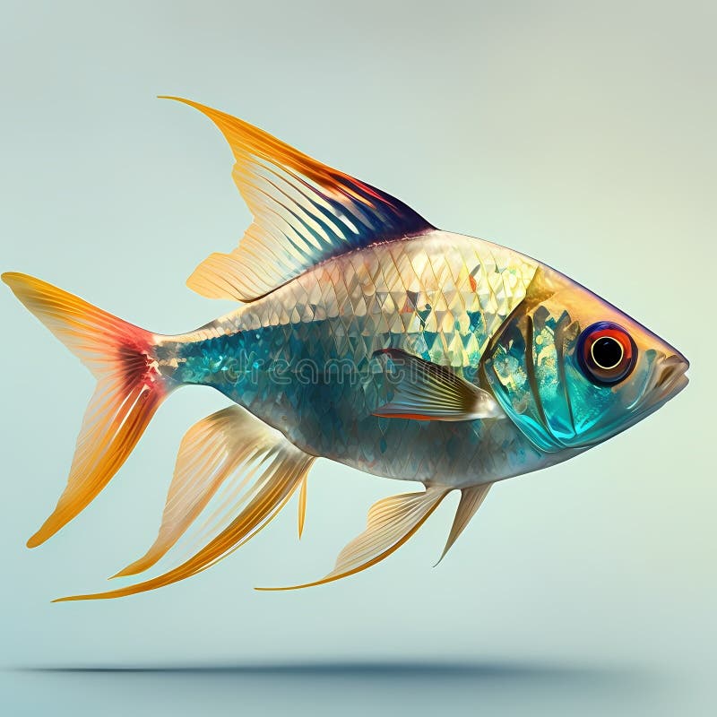 Tetra Fish Full Body. Generative AI Stock Illustration - Illustration ...