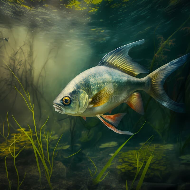 Tetra Fish Full Body. Generative AI Stock Illustration - Illustration ...
