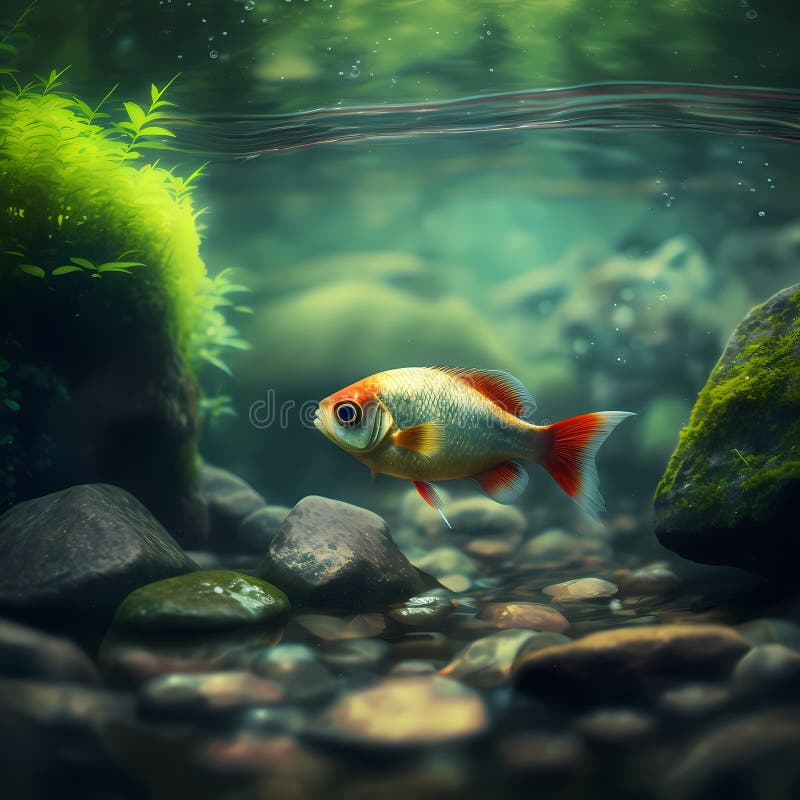 Tetra Fish Full Body. Generative AI Stock Illustration - Illustration ...