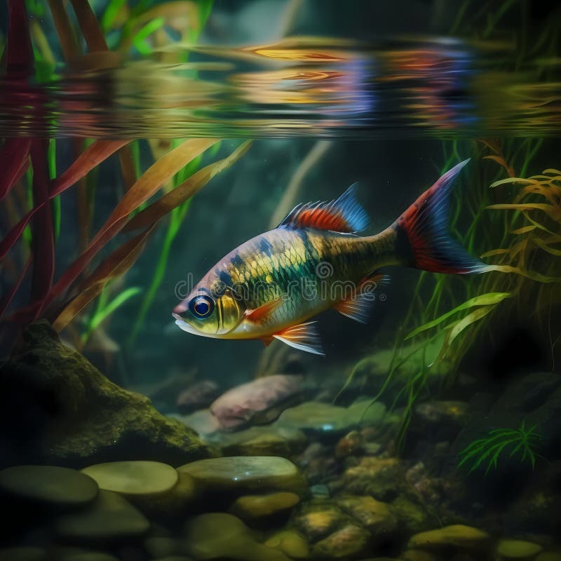 Tetra Fish Full Body. Generative AI Stock Illustration - Illustration ...