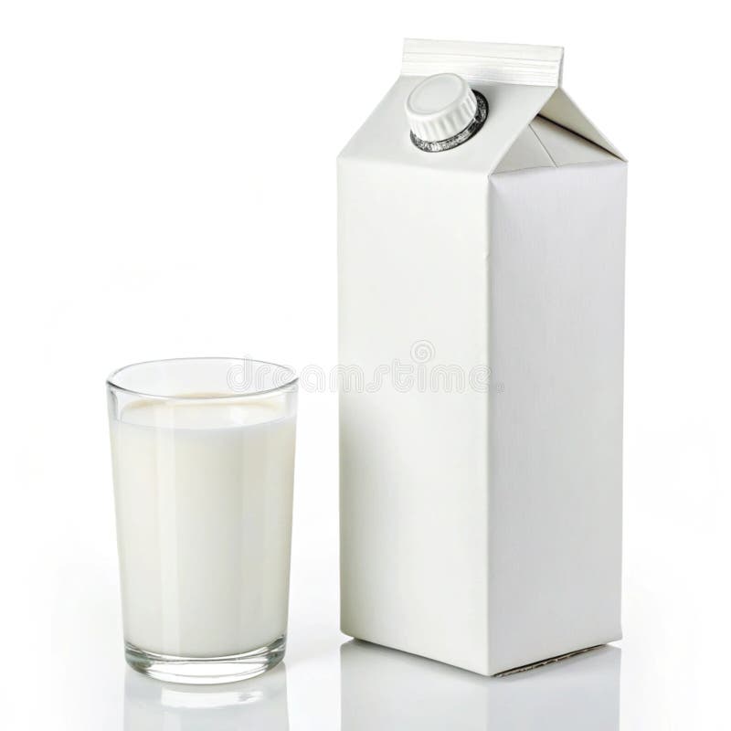 Tetra Pack Milk Isolated on Transparent Background Stock Illustration ...