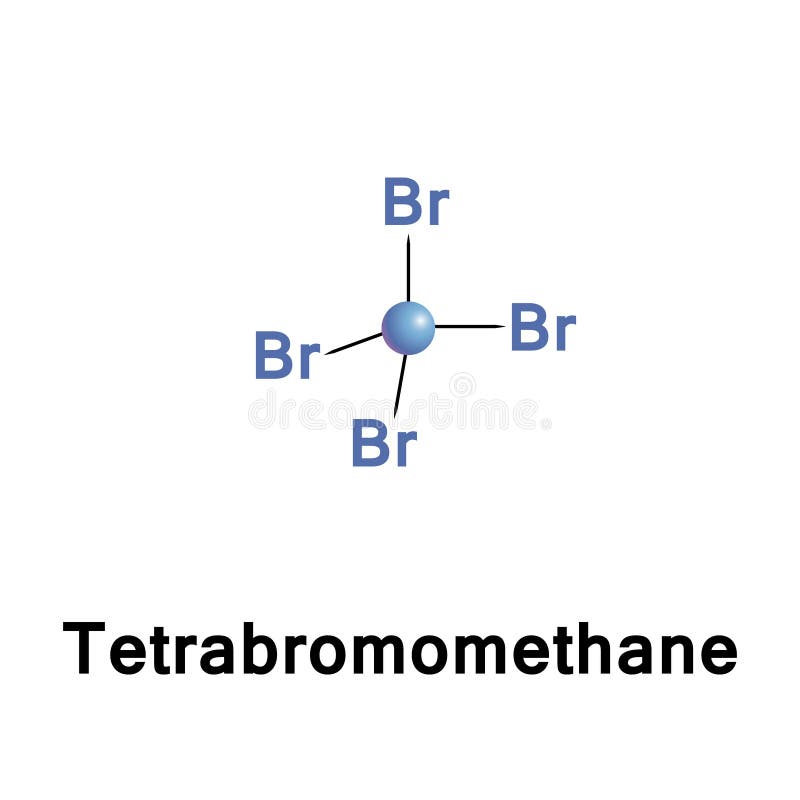 Tetrabromomethane, CBr4, Carbon Bromide Stock Vector - Illustration of ...