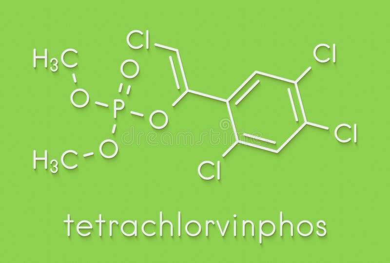 Tetrachlorvinphos Organophosphate Insecticide Molecule. Skeletal ...