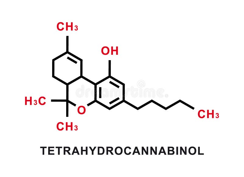 Tetrahydrocannabinol Structural Formula Stock Illustrations – 52 ...