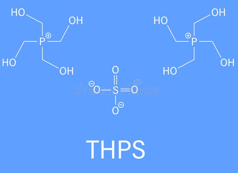 Tetrakis Hydroxymethyl Phosphonium Sulfate, THPS Biocide Molecule ...