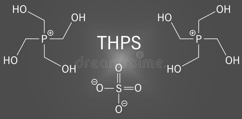 Tetrakis Hydroxymethyl Phosphonium Sulfate, THPS Biocide Molecule ...