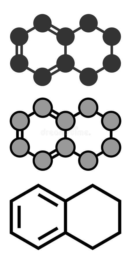 Tetralin solvent molecule stock vector. Illustration of tetralin ...