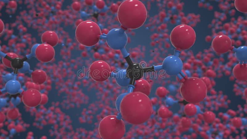 Tetranitromethane Molecule Made with Balls, Isolated Molecular Model ...