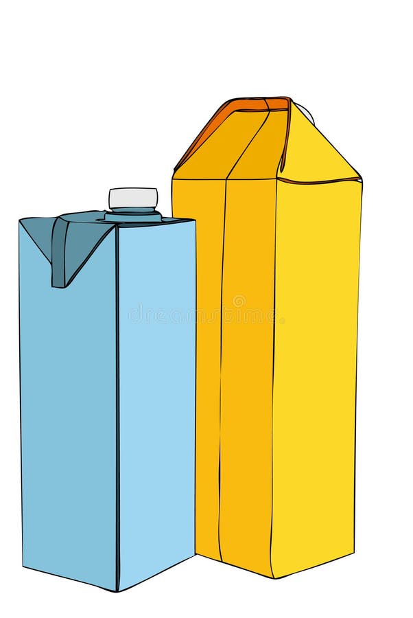 Tetrapack Package With Recycling Symbol Stock Illustration ...