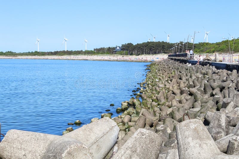 Tetrapods stock image. Image of shore, seascape, water - 259997597