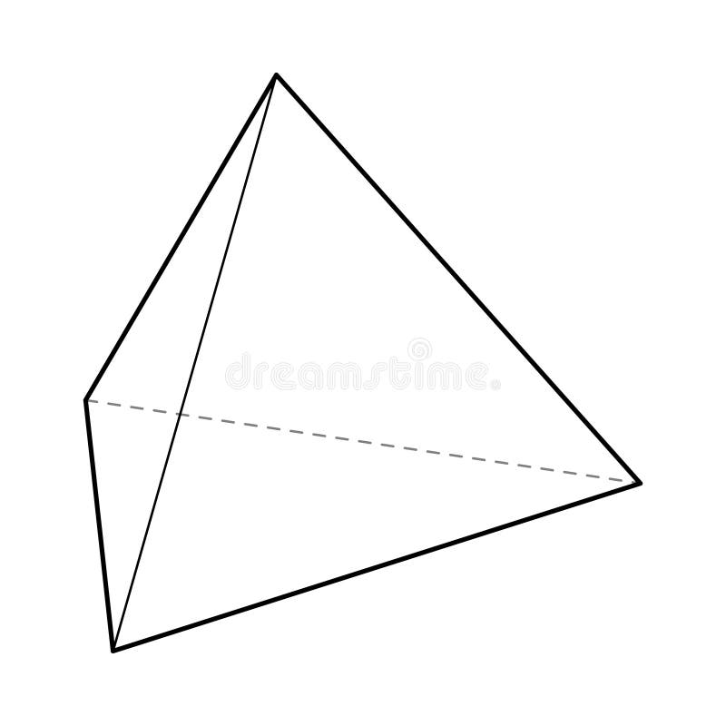 Tetratohedron Stereometric Shape Composition Stock Vector ...