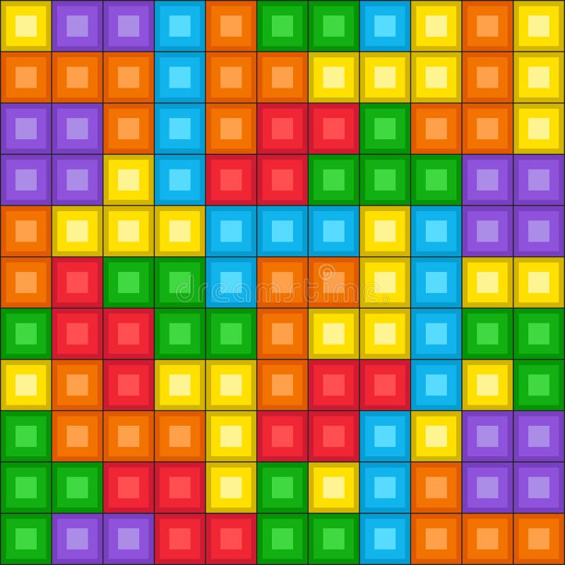 Tetris board background stock vector. Illustration of background - 77496431