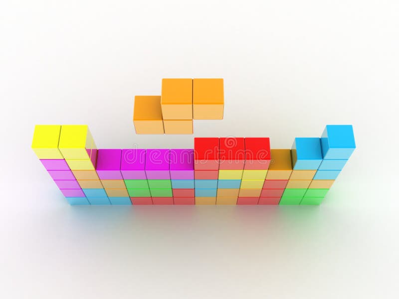 Tetris game stock illustration. Illustration of points - 15887433