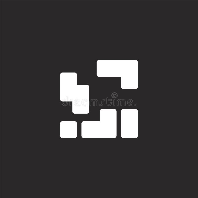 Tetris Icon. Filled Tetris Icon for Website Design and Mobile, App ...