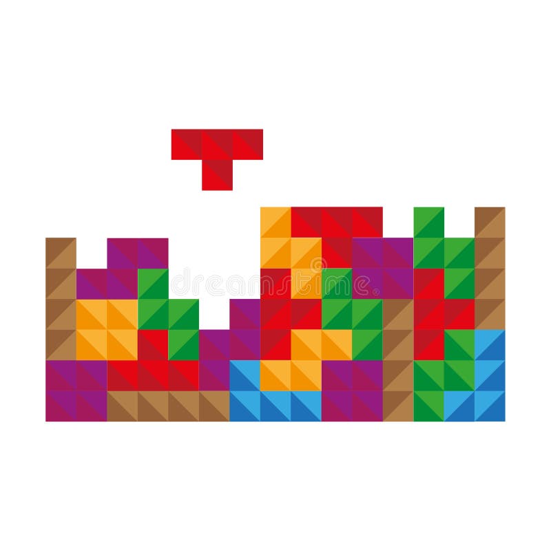 Tetris Pixel Bricks Game. Vector Illustration Stock Vector ...
