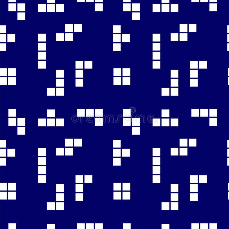Tetris Shape Vector Illustration. Seamless Pattern Design Template ...