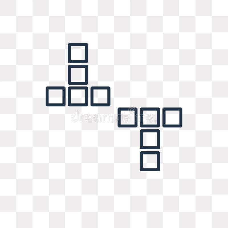 Tetris Vector Icon Isolated on Transparent Background, Linear Te Stock ...