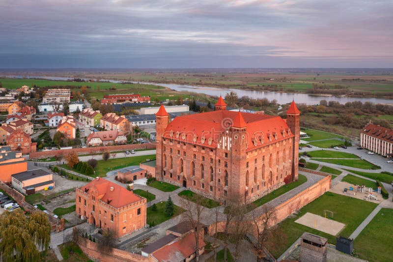 Teutonic Castle in Gniew at Sunset. Poland Stock Image - Image of brick ...