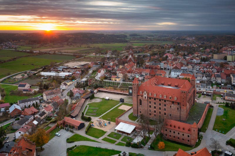Teutonic Castle in Gniew at Sunset. Poland Stock Image - Image of ...