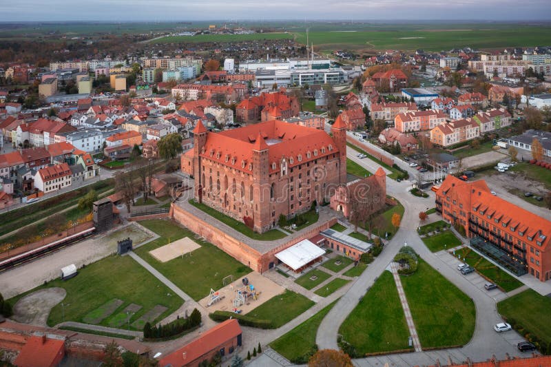 Teutonic Castle in Gniew at Sunset. Poland Stock Image - Image of city ...