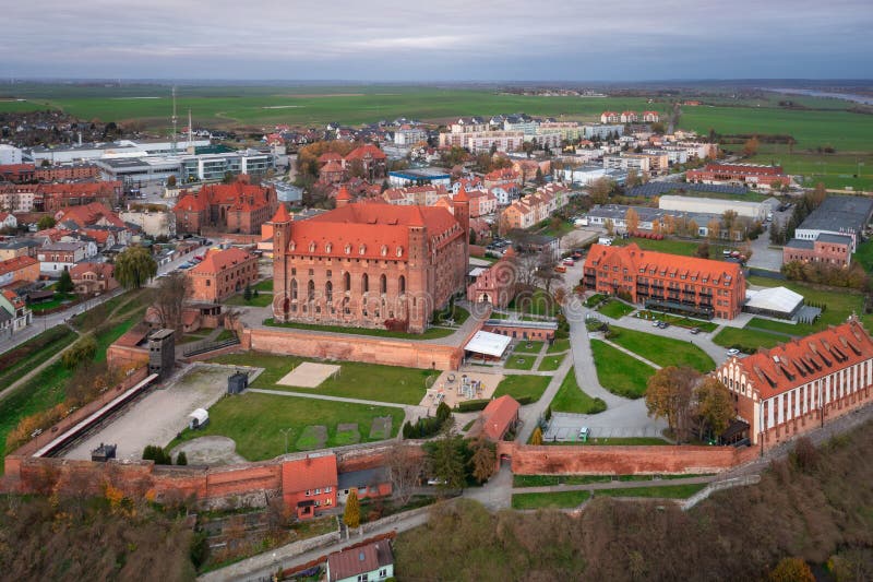 Teutonic Castle in Gniew at Sunset. Poland Stock Photo - Image of ...