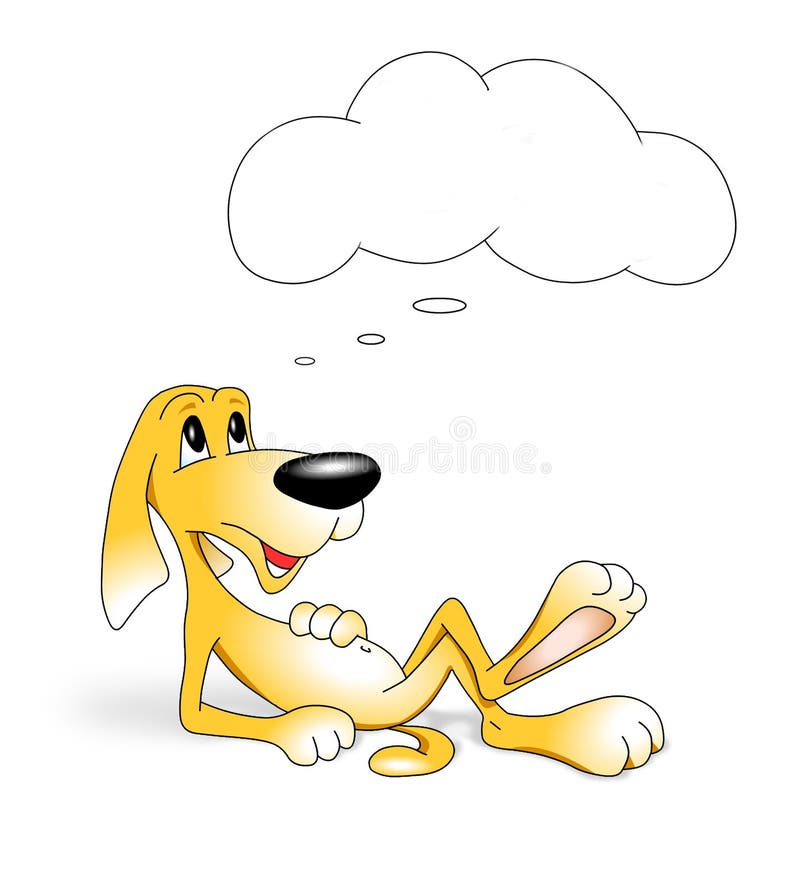Tevreden het dromen hond stock illustratie. Illustration of tevreden - 16818194