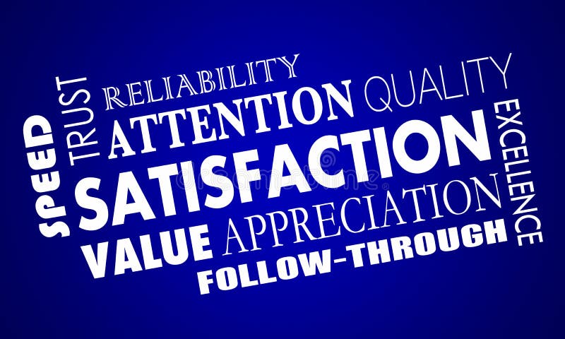 Tevredenheidsword Collage Goede Grote Reactie Stock Illustratie ...