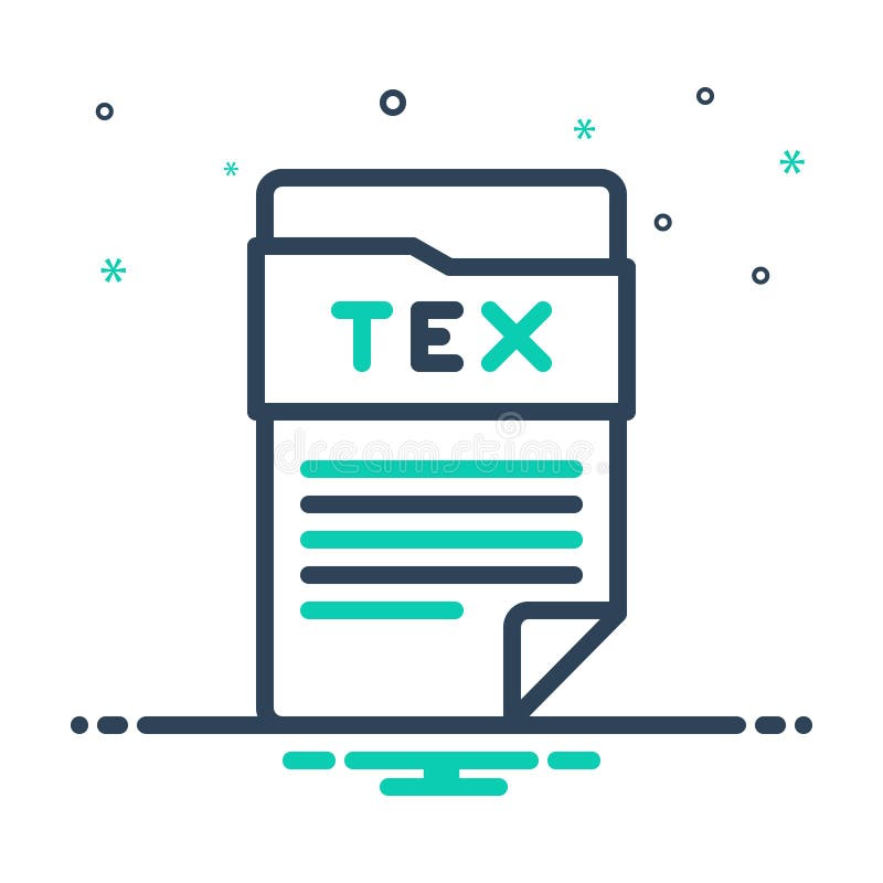 Mix Icon for Tex, Document and Extension Stock Vector - Illustration of ...