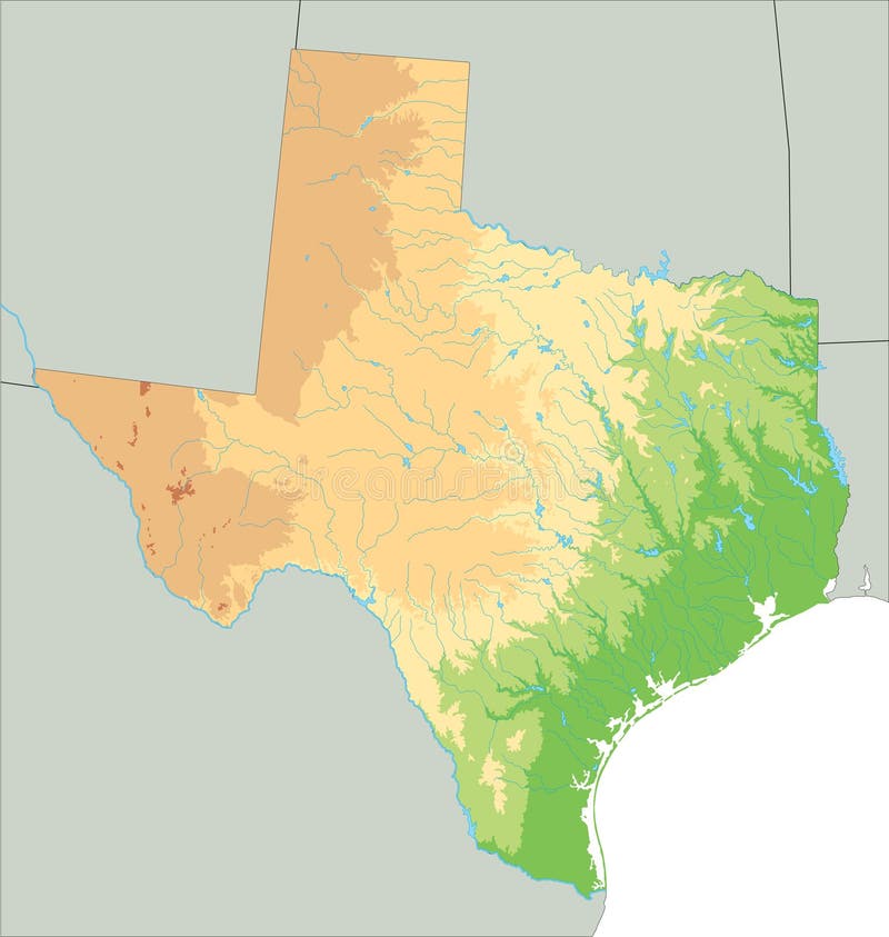 Texas Relief Map Stock Illustrations – 455 Texas Relief Map Stock ...