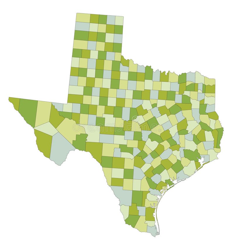 Detailed Editable Political Map with Separated Layers. Texas Stock ...