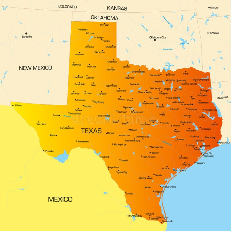 Texas Oklahoma Map Stock Illustrations – 1,675 Texas Oklahoma Map Stock ...