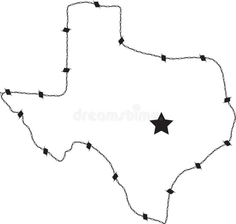 Texas barb wire stock vector. Illustration of united - 29527344