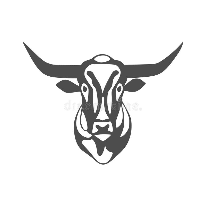 Texas bull head draw stock photo. Image of west, symbol - 364440216