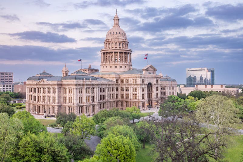 A Texas Capitol Building with a Cloudy Sky Stock Image - Image of ...