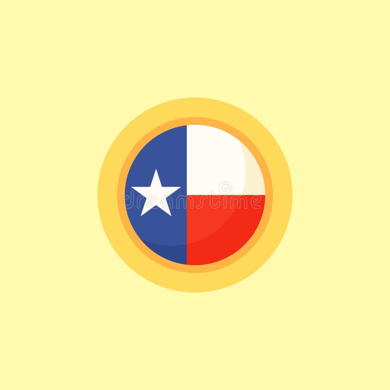 Texas - Circular Flag stock vector. Illustration of texan - 288430216