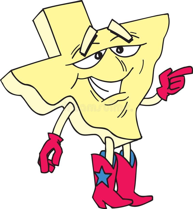 Texas Cowboy stock vector. Illustration of happy, cartoon - 5568606