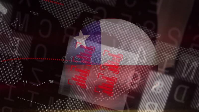 Texas Flag with Digital Numbers and Patterns Creating Tech-themed ...