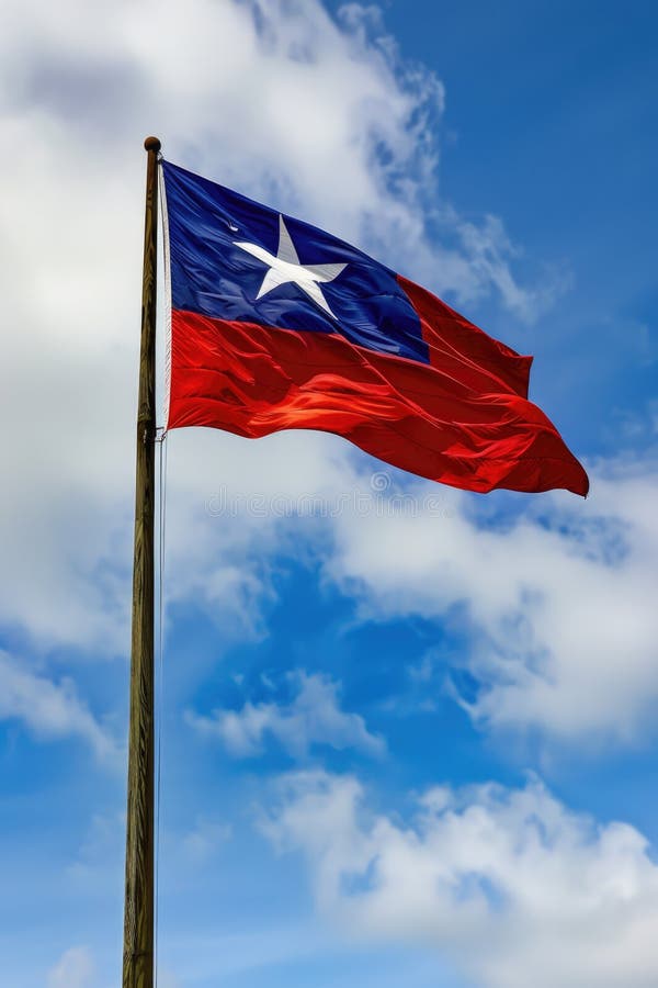 Texas Flag Flying High stock image. Image of blue, weather - 371447975