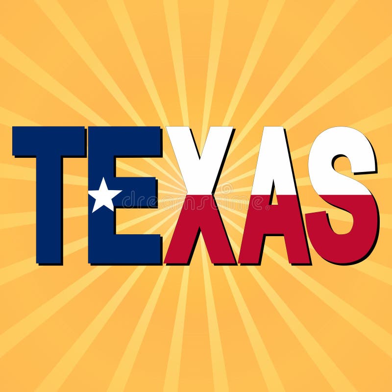 Texas Text with Flag stock vector. Illustration of flag - 4098234