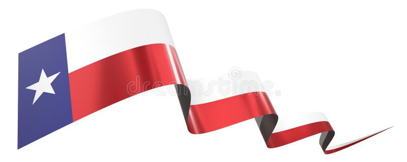 Texas Flag - Wavy Ribbon - 3D Illustration Stock Illustration ...
