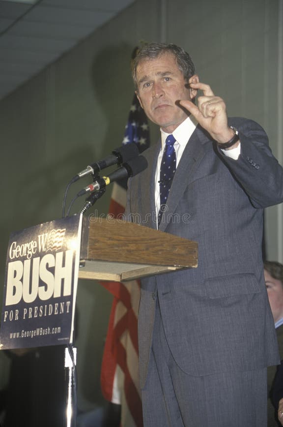 Texas Governor George W. Bush Editorial Image - Image of speaking ...