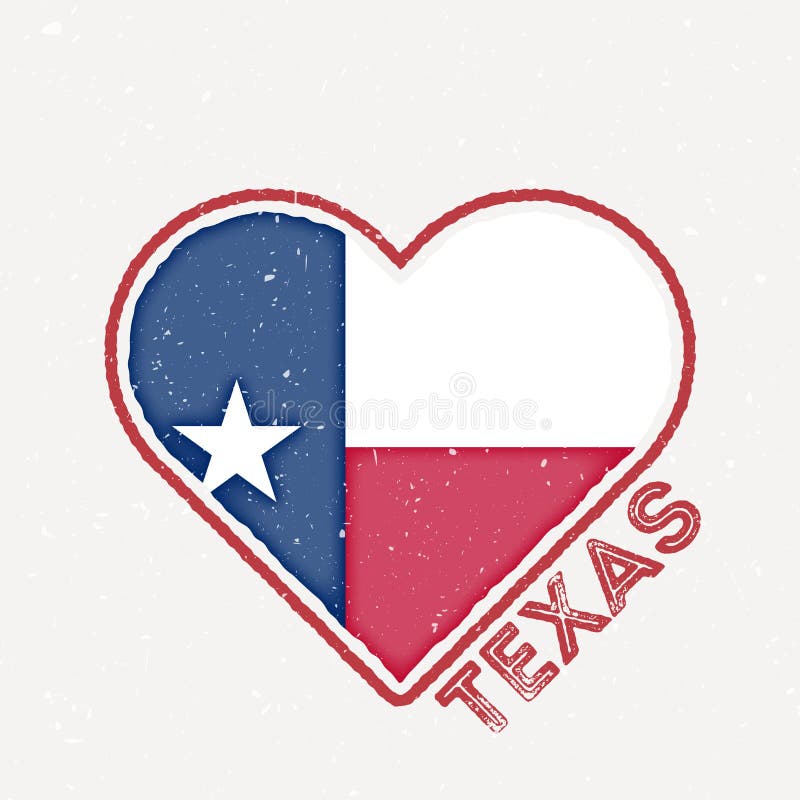 Texas heart flag badge. stock vector. Illustration of solidarity ...