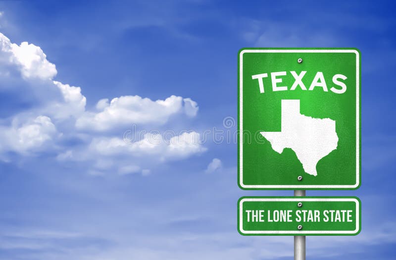 Texas - Texas Highway sign stock illustration. Illustration of state ...