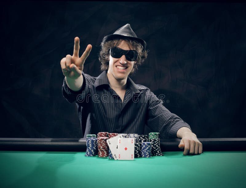 Portrait of a poker player stock image. Image of poker - 25144793