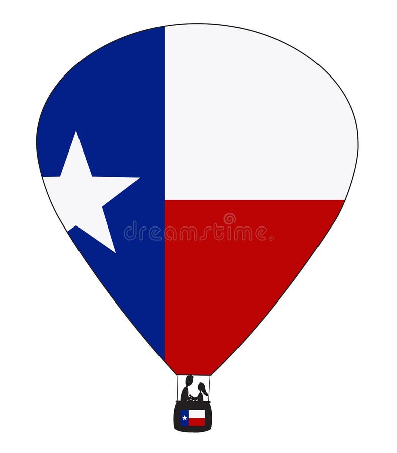 Texas Hot Air Balloon stock illustration. Illustration of ropes - 62246405