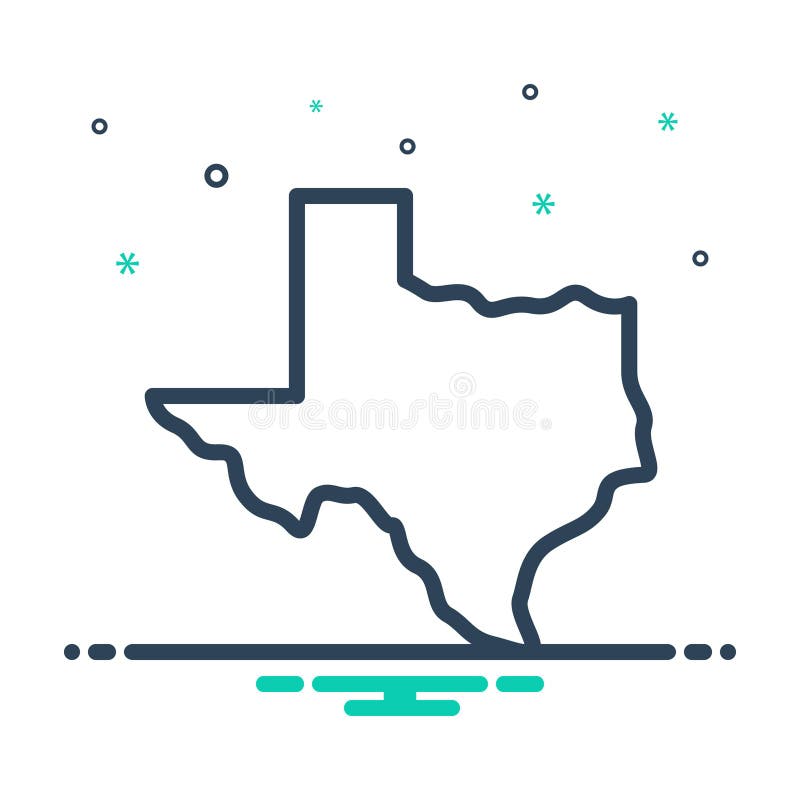 Mix Icon for Texas, Country and Border Stock Vector - Illustration of ...