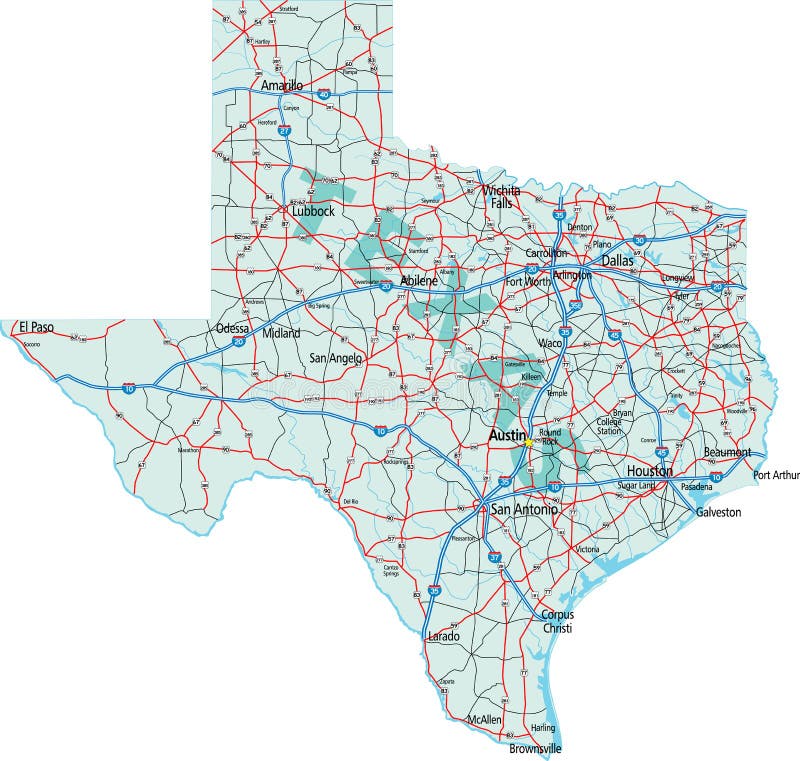 Map of Texas stock illustration. Illustration of transition - 3864421