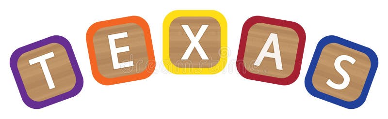 Texas Kids Blocks stock illustration. Illustration of copy - 86295670