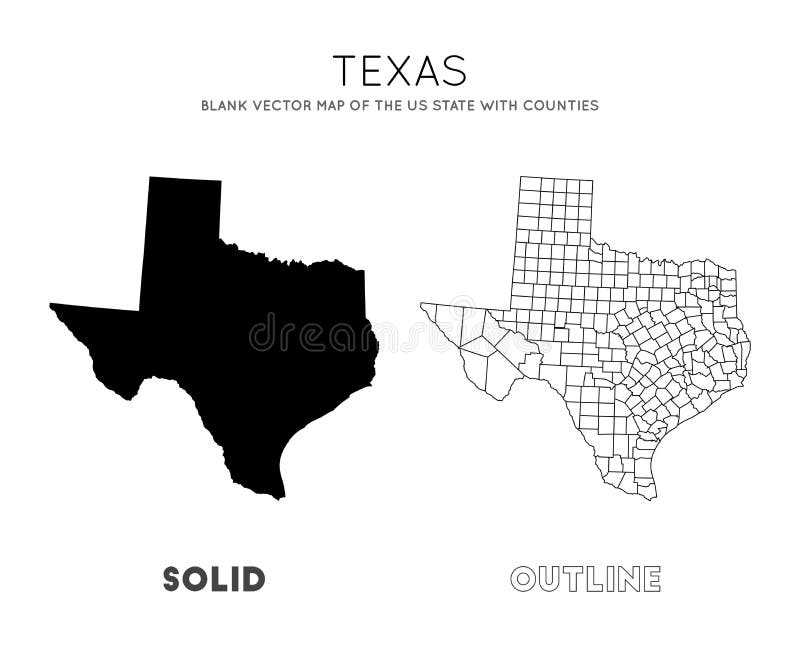 Texas map. stock vector. Illustration of border, atlas - 154743826