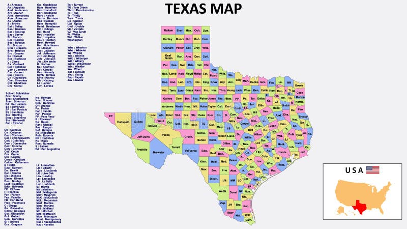 Texas Map. District Map of Texas in District Map of Texas in Color with ...